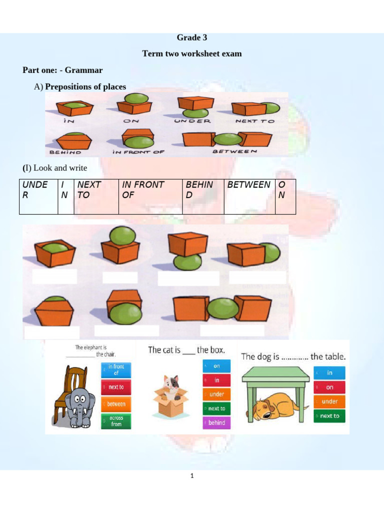 Grade 3 Term 2 English Worksheet | PDF