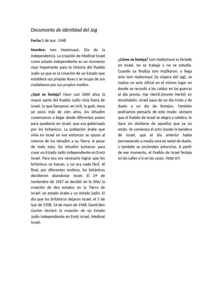 Documento de Identidad Del Jag | PDF