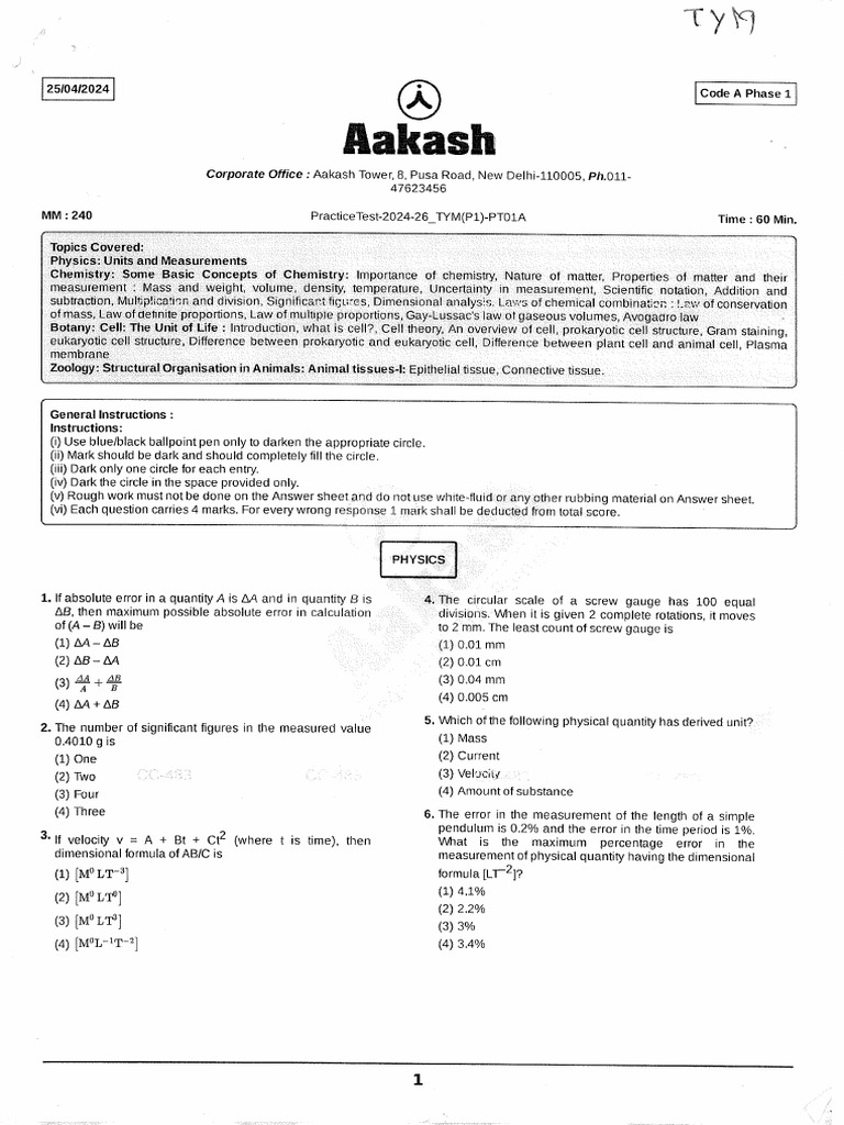 PT-01A - TYM - Phase 1 - 25.04.2024 | PDF