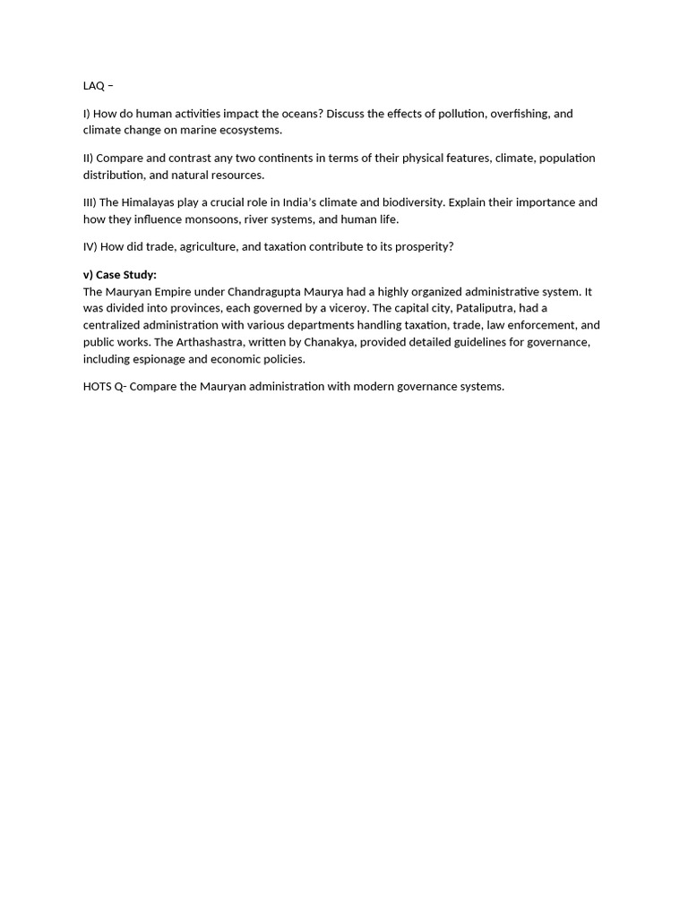 Revision Funsheet Class VI Camb ( LAQ) | PDF