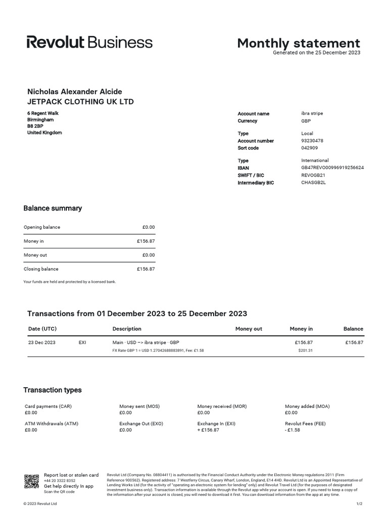Monthly Statement - 01 Dec 2023 - 25 Dec 2023 | PDF | Market (Economics ...