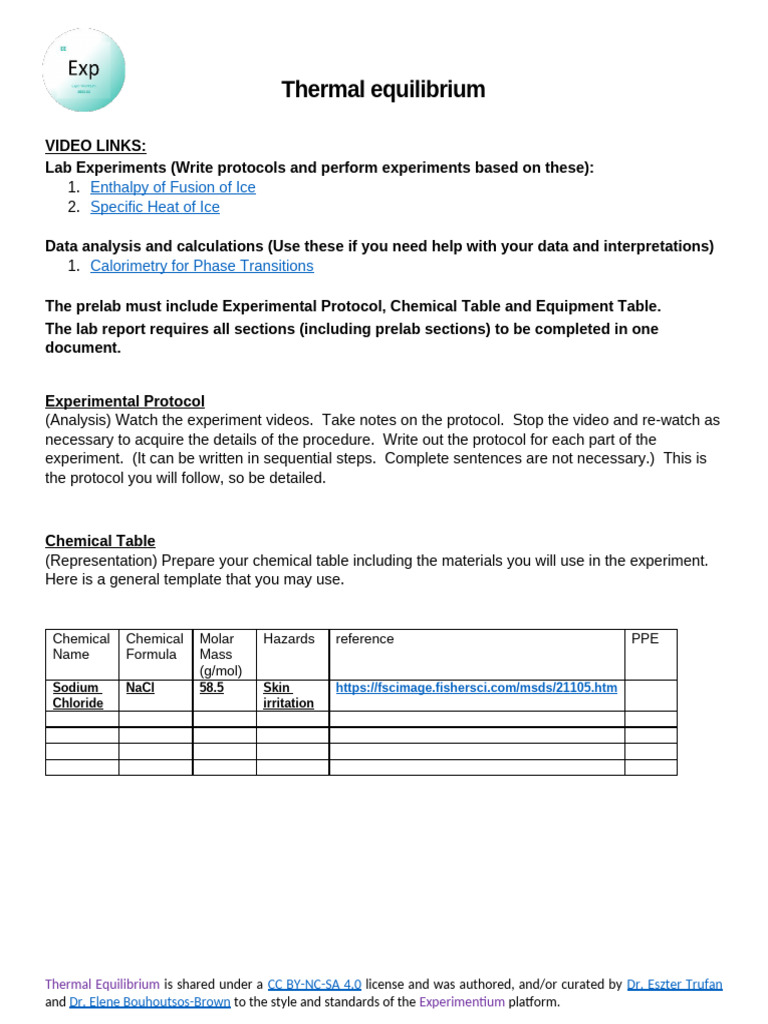 Exp 12 - Thermal Equilibrium | PDF | Heat | Temperature
