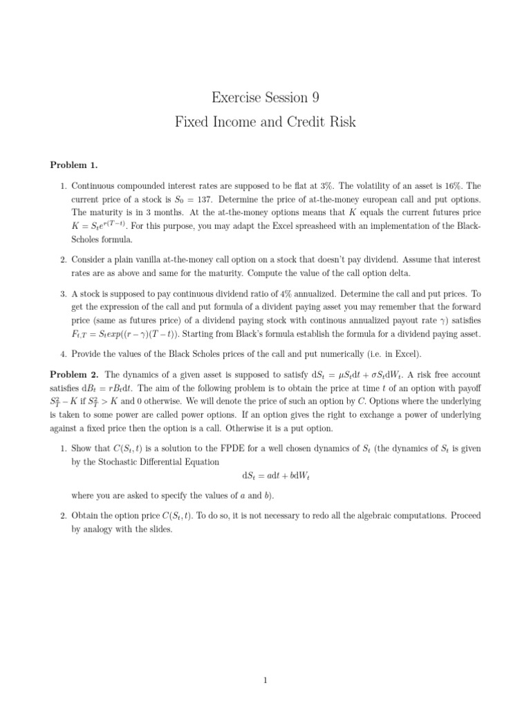 Fixed Income Options Pricing Analysis | PDF