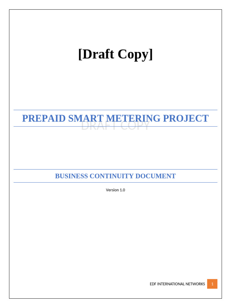 Business Continuity Document Draft | PDF | Business