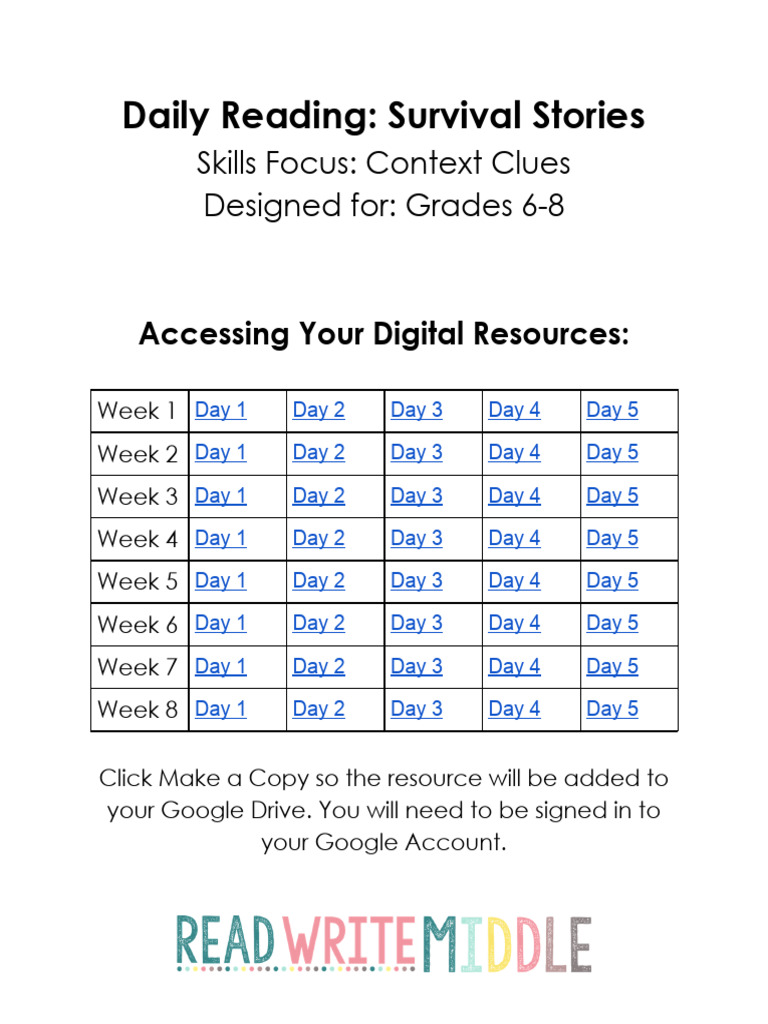 3 Context Clues Reading Comprehension ELA Bell Ringers Morning Work ...