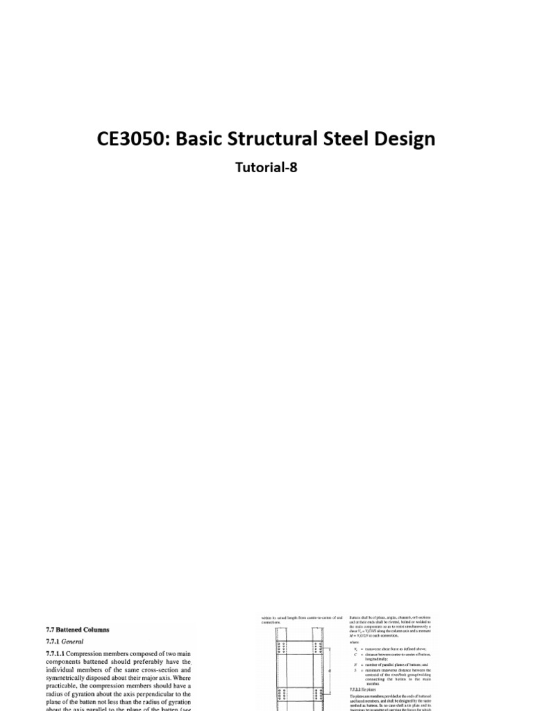 Battens in Steel Column Design | PDF