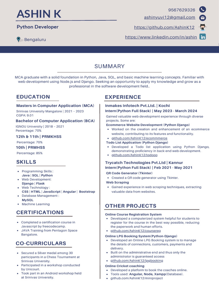 Ashin Resume Updated | PDF | Web Development | Computer Science