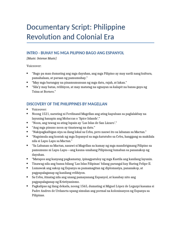 Philippine Revolution Script Revised | PDF