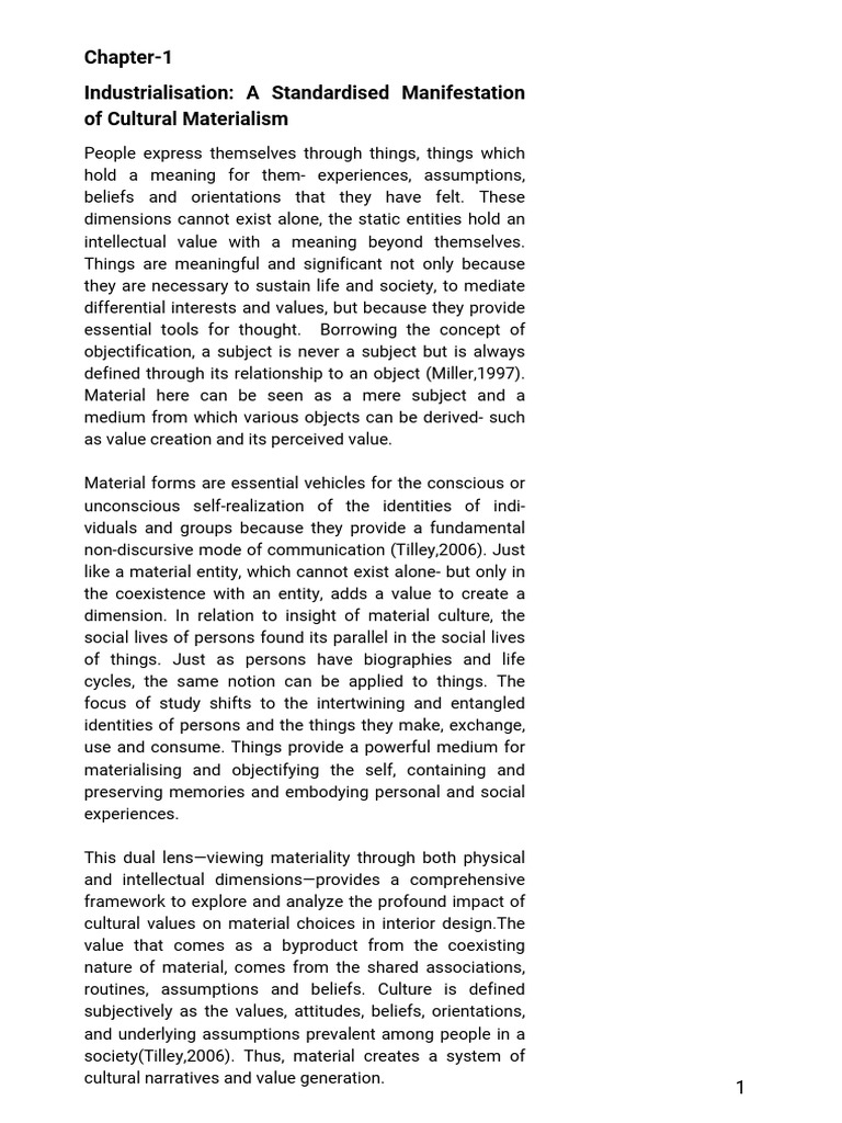 Cultural Materialism in Design | PDF