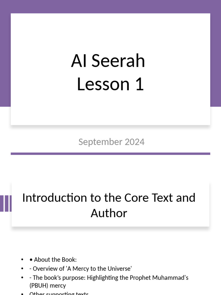 AI Seerah - Session 1 | PDF
