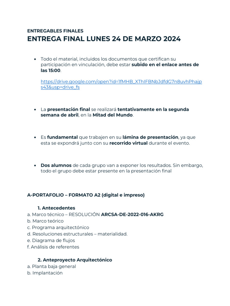 Entregables Finales | PDF