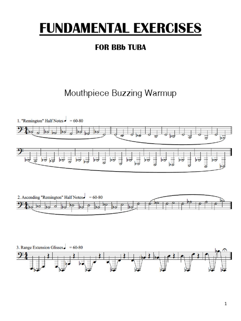BBb Tuba Fundamental Exercises | PDF