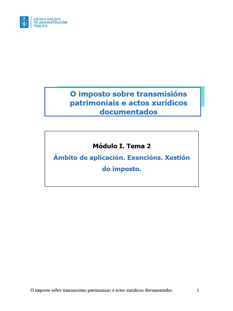 Módulo I Tema 2 | PDF