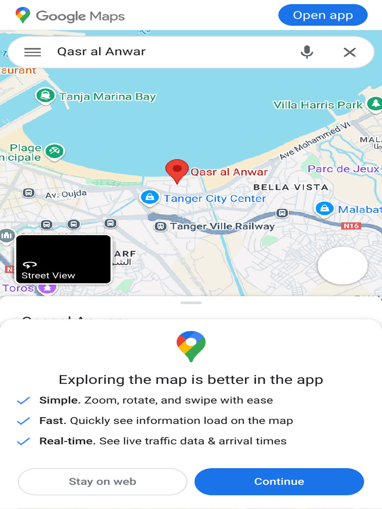 Qasr Al Anwar, Tangier - Explore in Google Maps | PDF