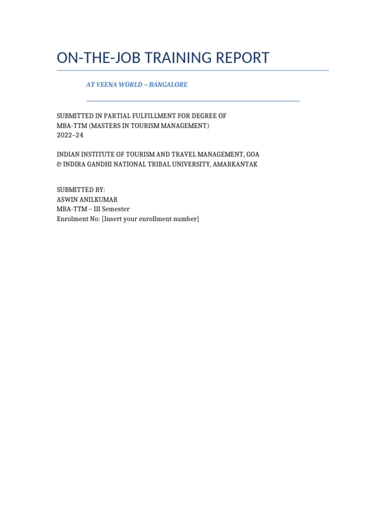 OJT_Report_Aswin_Anilkumar_30_Pages | PDF