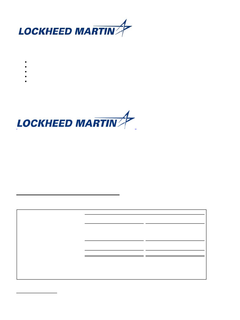 Lockheed Martin Q1 2024 Financial Results | PDF | Free Cash Flow | Expense