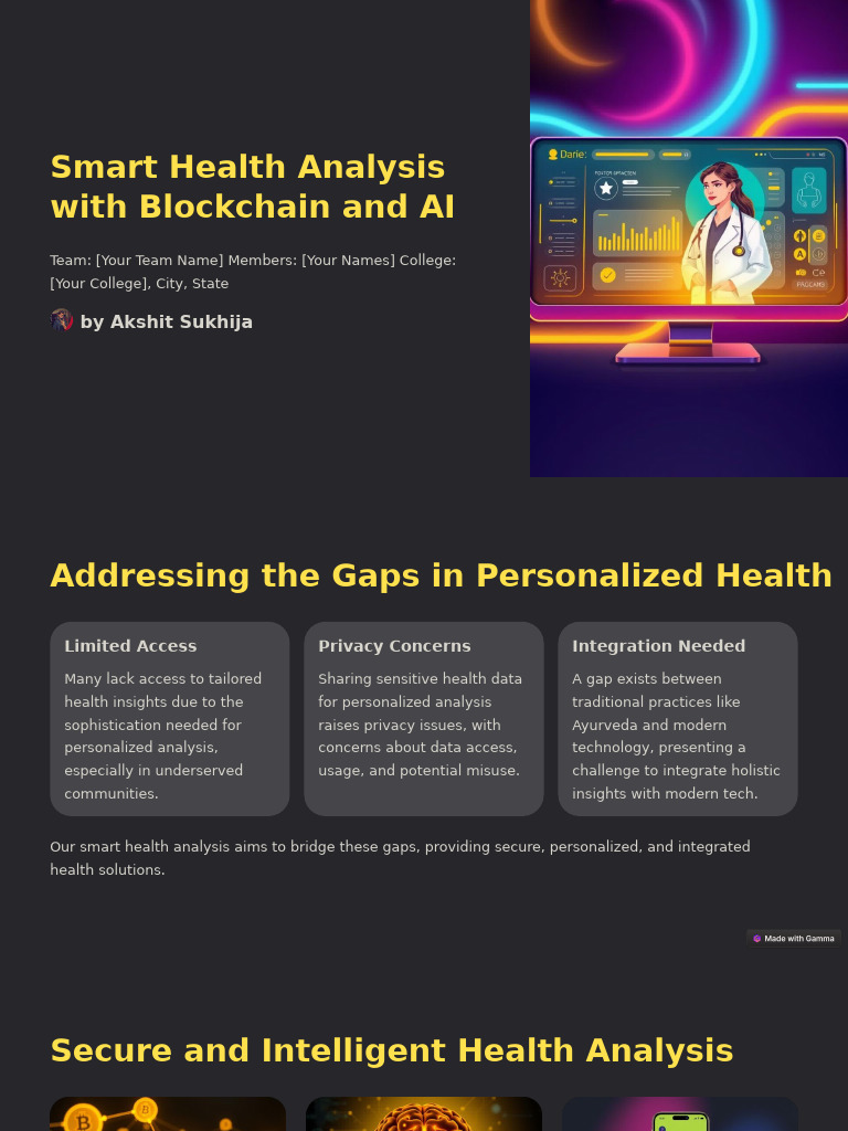 Smart Health Analysis With Blockchain and AI | PDF | Artificial ...