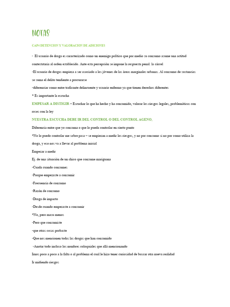 Cap4 Detencion y Valoracion de Adiciones | PDF | Drogas | Terapia