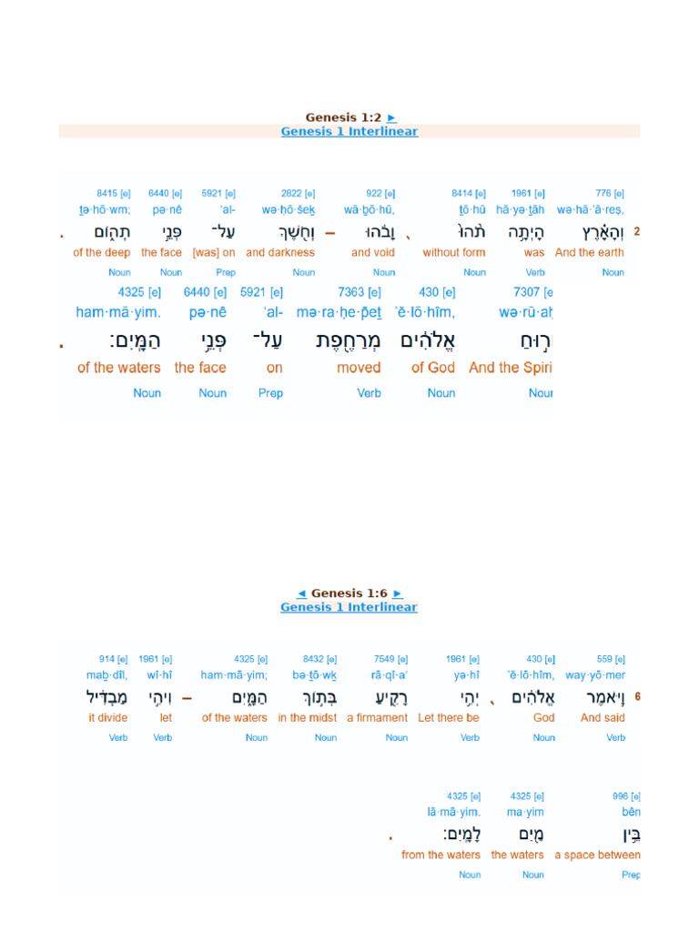Genesis 1 2 1 6 | PDF