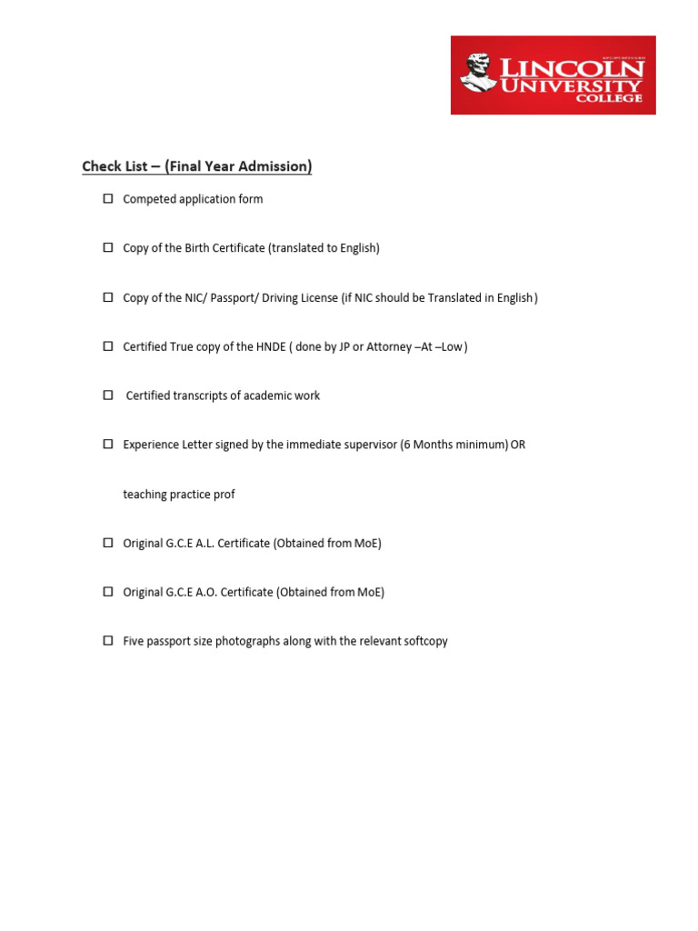 Check List - B.ed | PDF