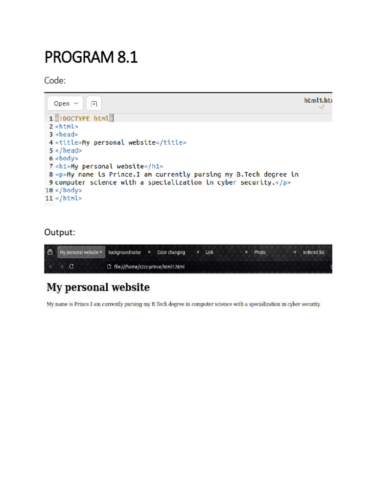 It Workshop Print Expt | PDF