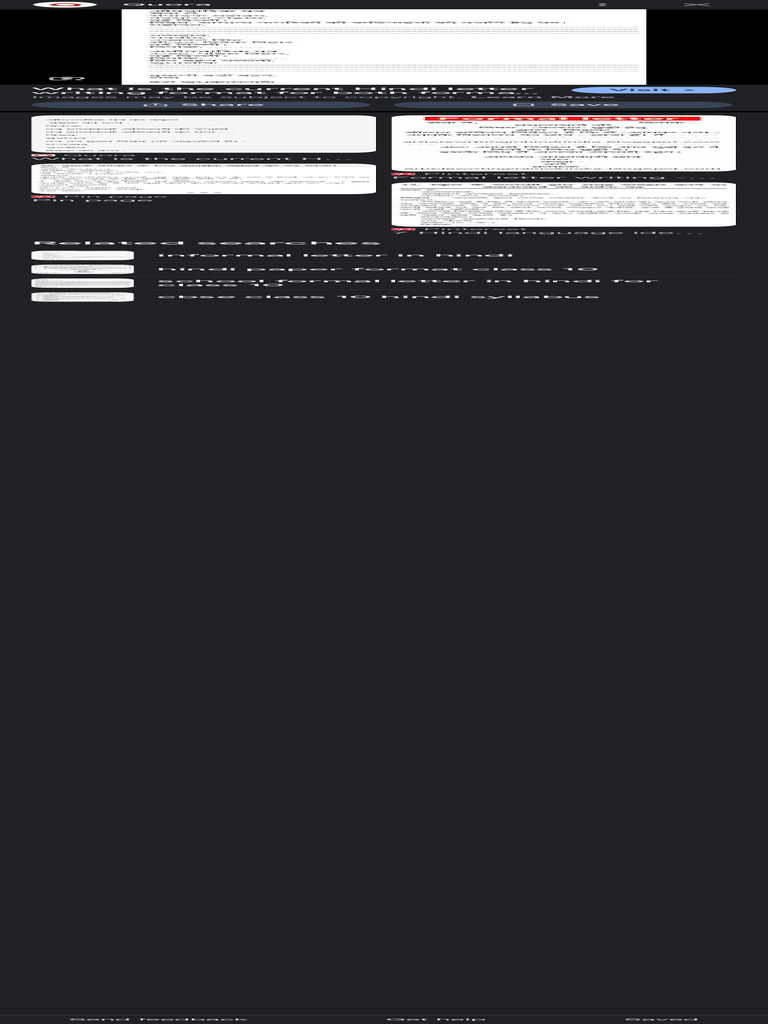 Hindi Formal and Informal Letter Format - Google Search | PDF