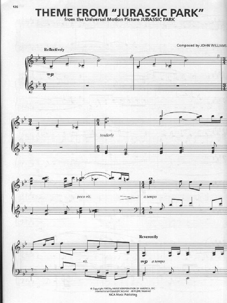 John Williams - Jurassic Park | PDF