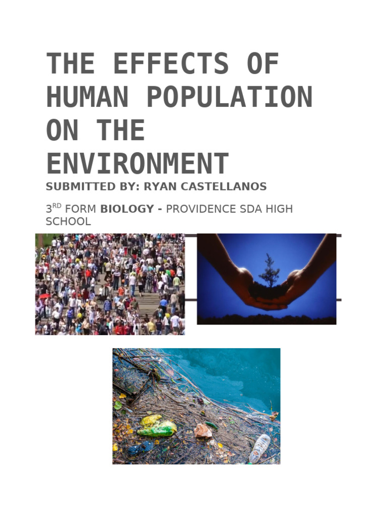 The Human Population Effects On The Environment | PDF | Human Impact On The Environment | Water ...
