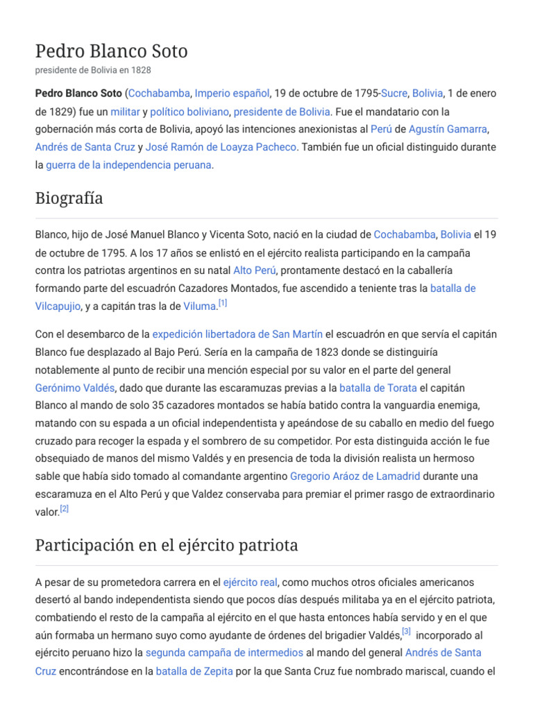 Pedro Blanco Soto - Wikipedia, La Enciclopedia Libre | PDF | América ...