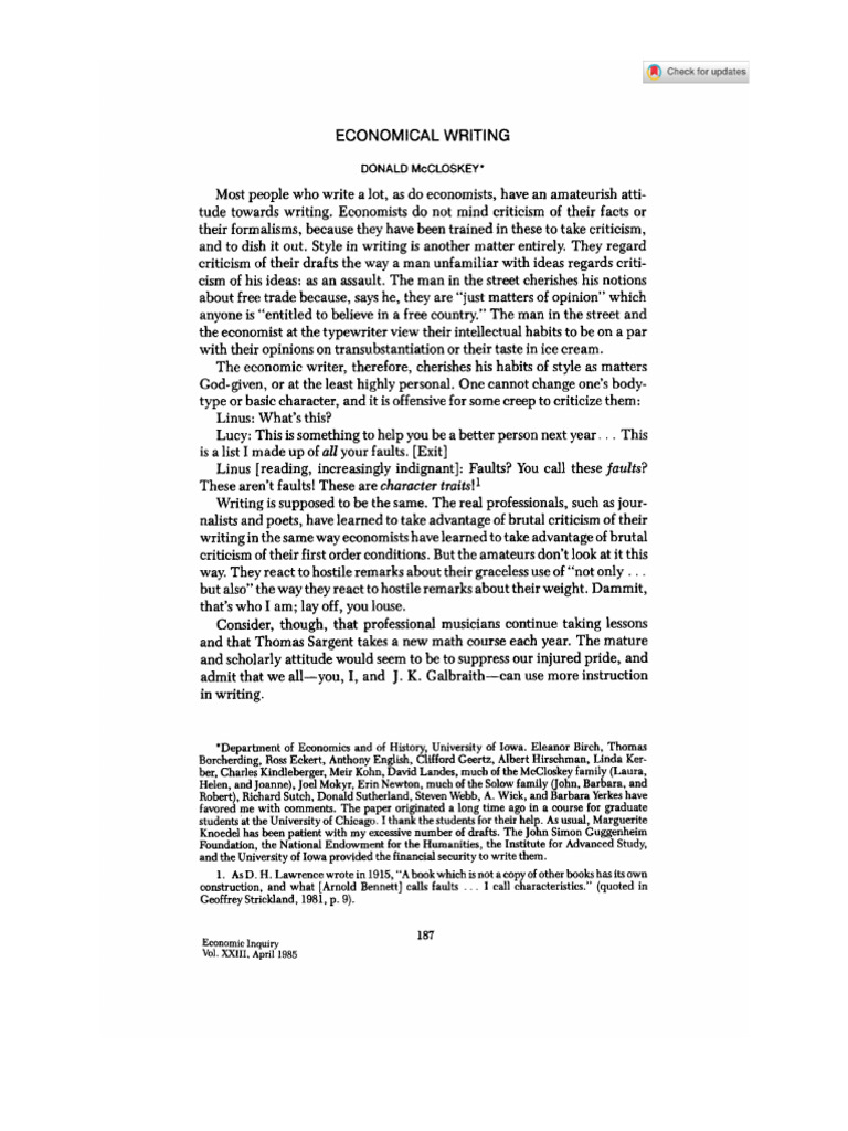 Economical Writing | PDF | Rhetoric | Word Processor