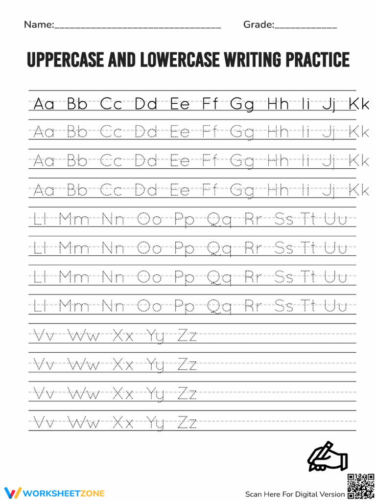 Uppercase and Lowercase Writing Practice | PDF