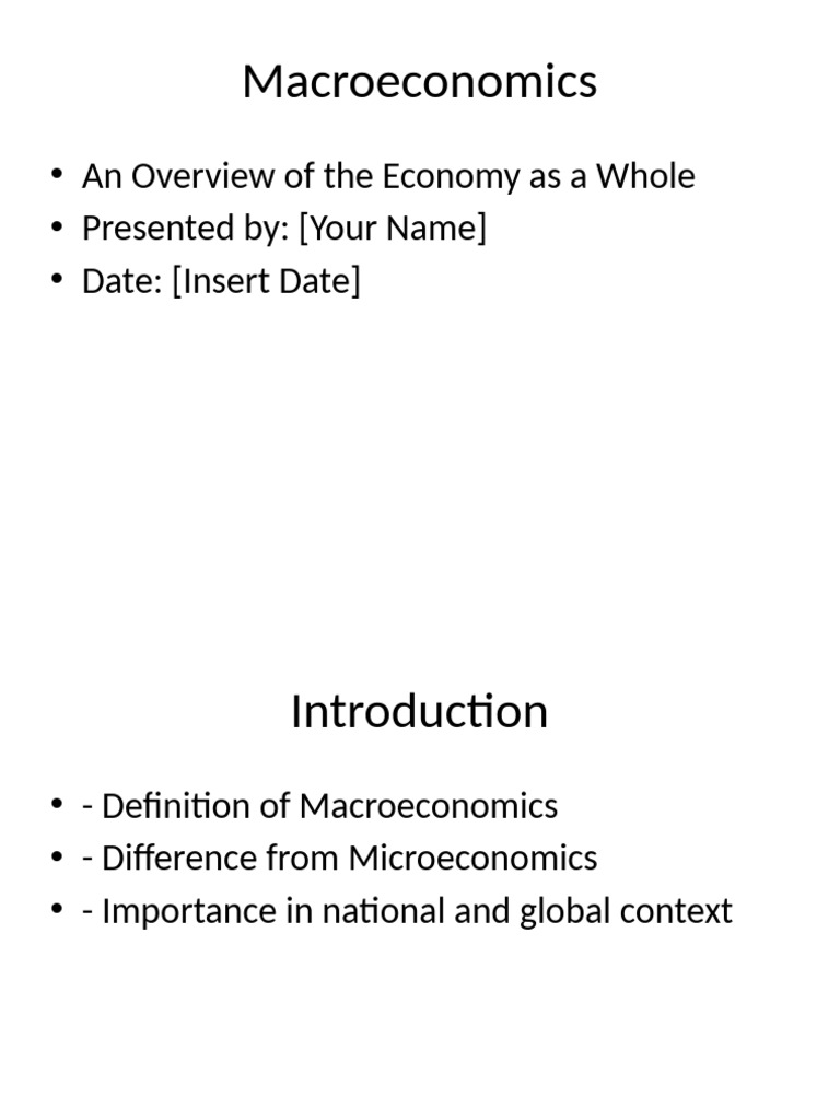 Macroeconomics Presentation | PDF