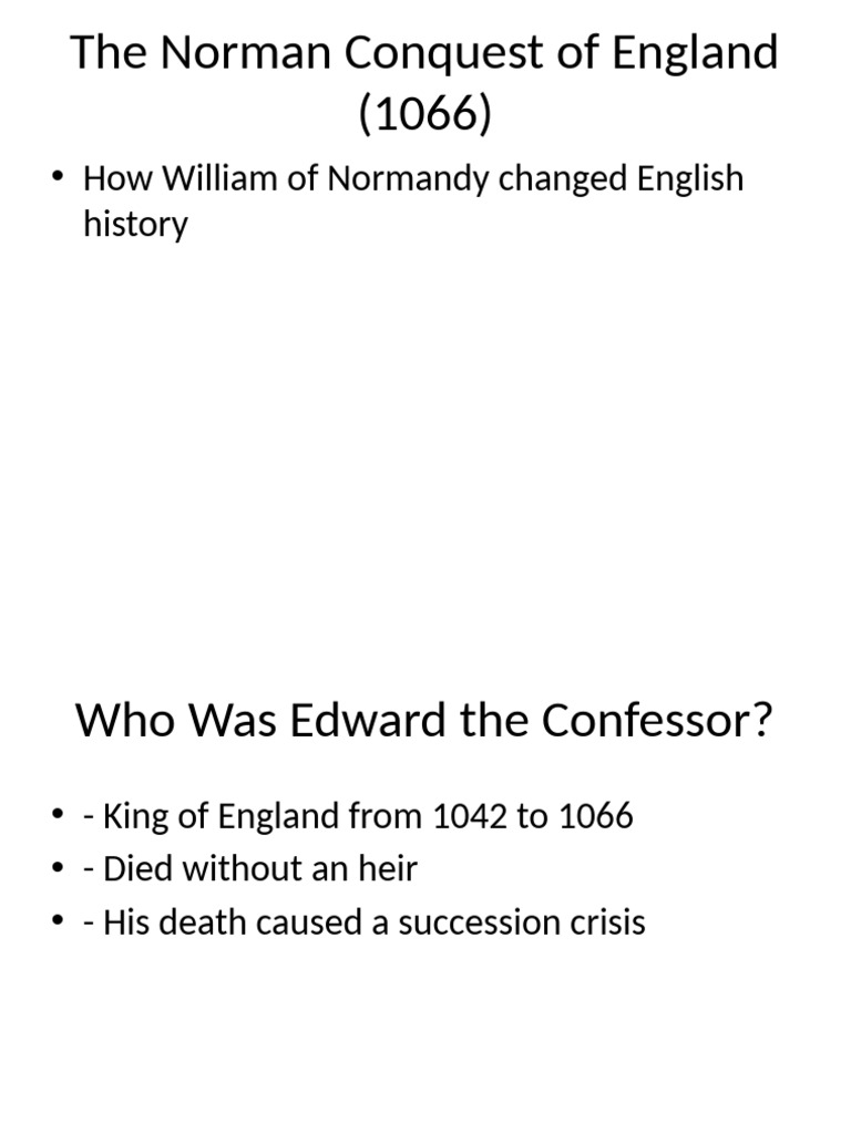 Norman Conquest Presentation | PDF