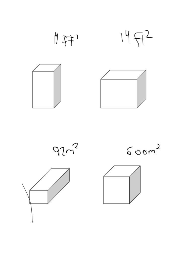 Surface Area Calculation Worksheet | PDF