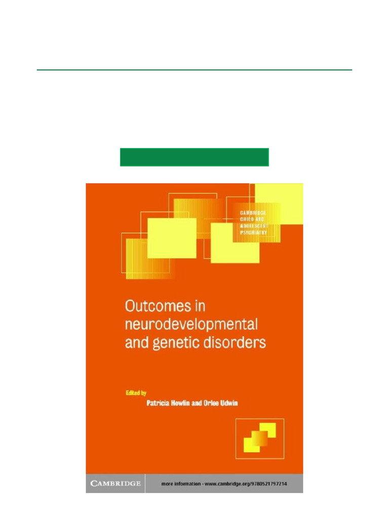 Neurodevelopmental & Genetic Disorder Outcomes | PDF | Attention ...