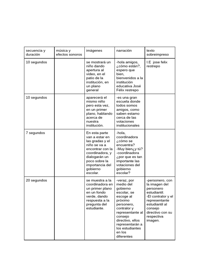 Guion Video Animado | PDF