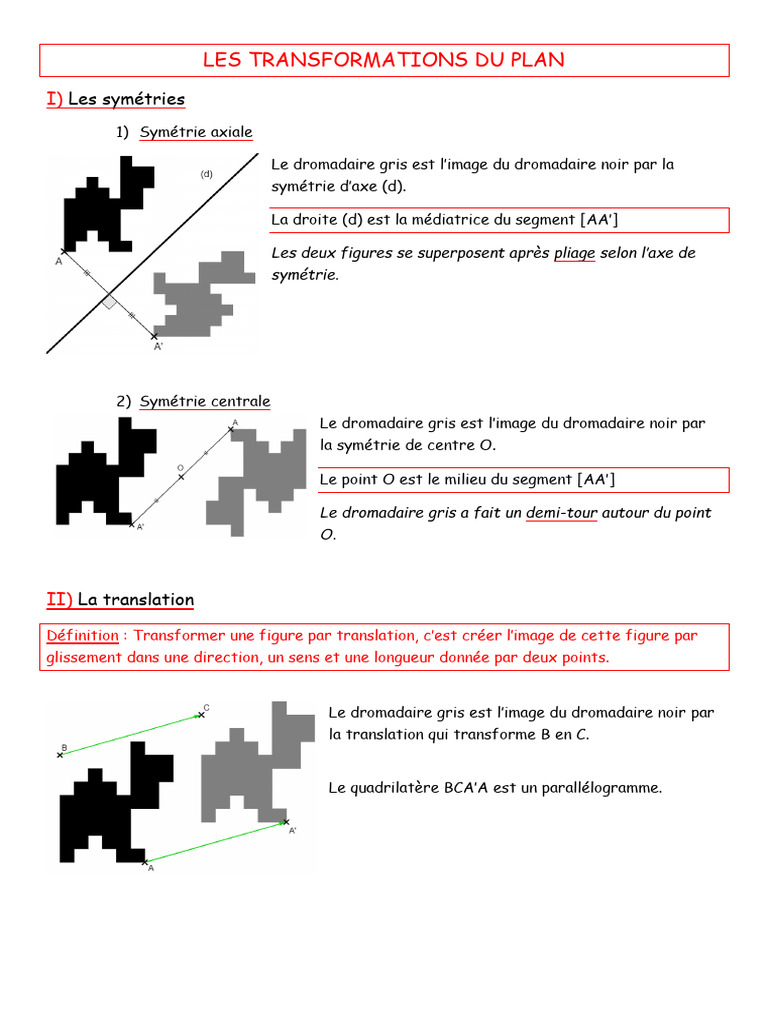 Transformations géométriques du plan | PDF | Physique mathématique ...