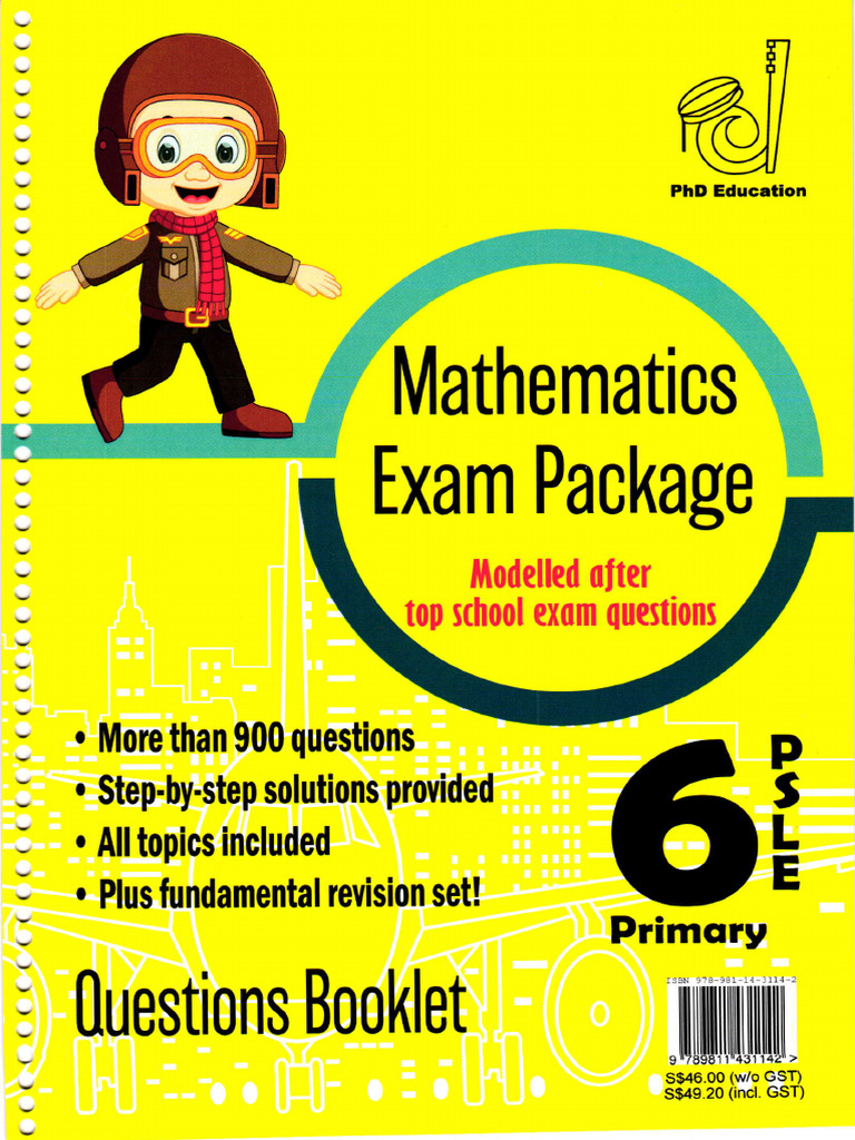 Math Exam Package Questions Booklet PSLE (P6) | PDF | Rectangle | Area