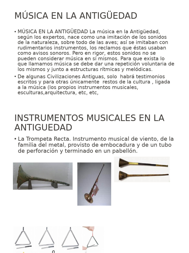 La Musica en La Antiguedad | PDF | Instrumentos musicales | Las artes ...