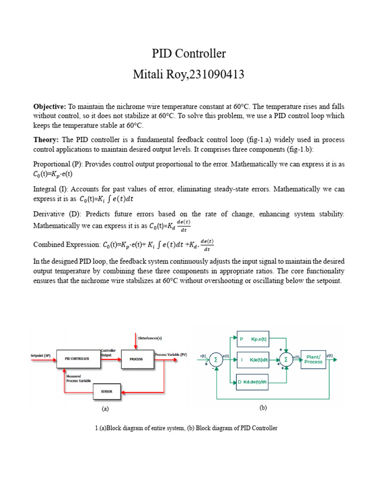 PID Controller for Temperature Stabilization | PDF | Operational ...