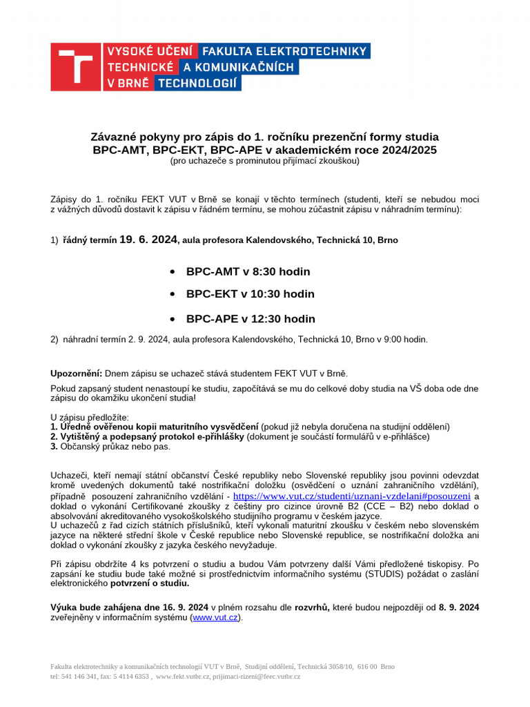 Závazné Pokyny K Zápisu BPC-AMT BPC-EKT BPC-APE | PDF