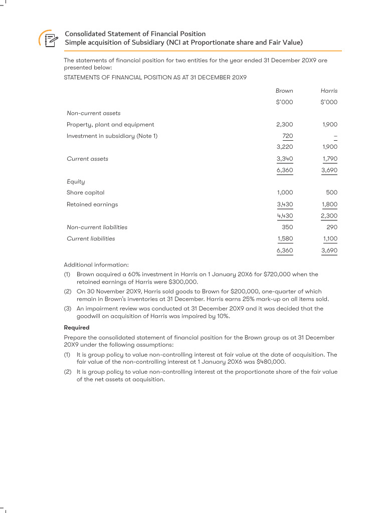 Consolidation - Practice Questions (Advanced) | PDF | Goodwill (Accounting) | Fair Value
