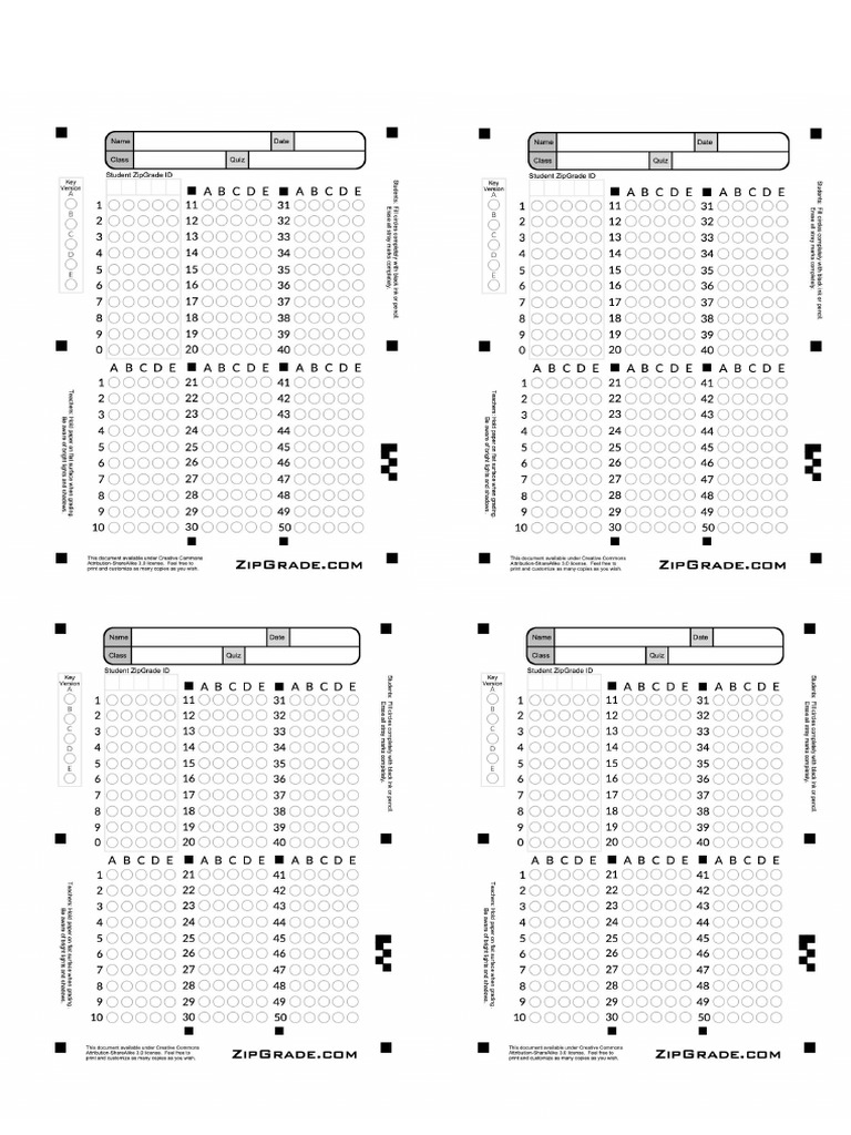 Zip Grade Worksheet Modified | PDF