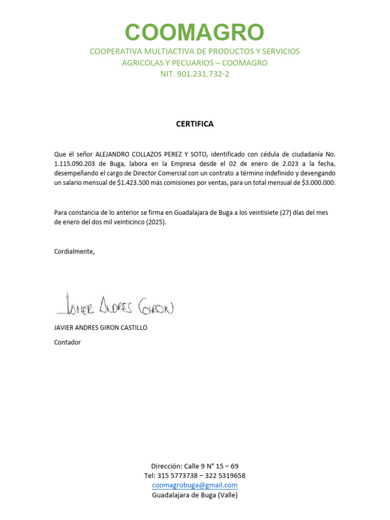 Carta Laboral | PDF