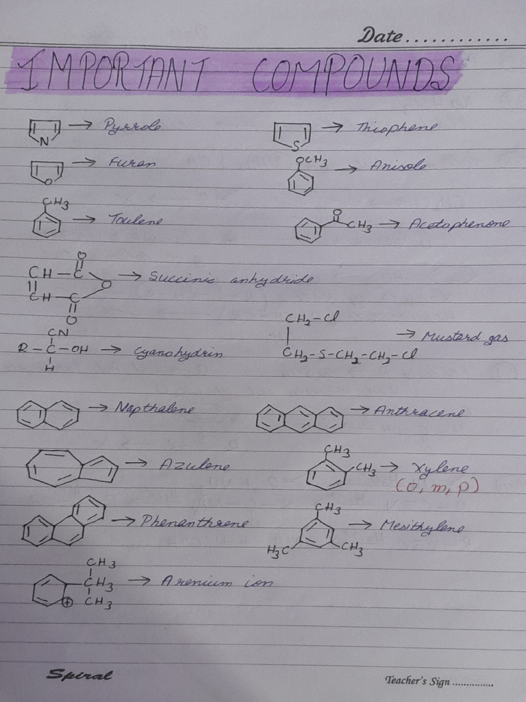 Important Compounds (Organic) | PDF