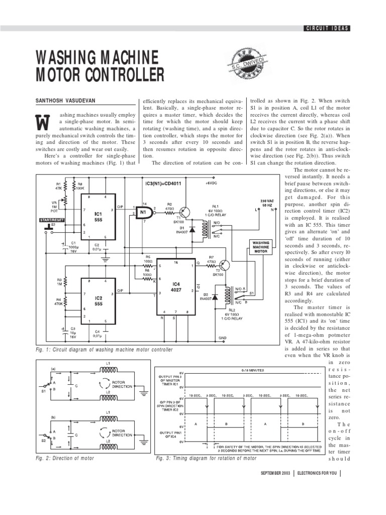 Washing Machine Motor Controller | Download Free PDF | Washing Machine ...