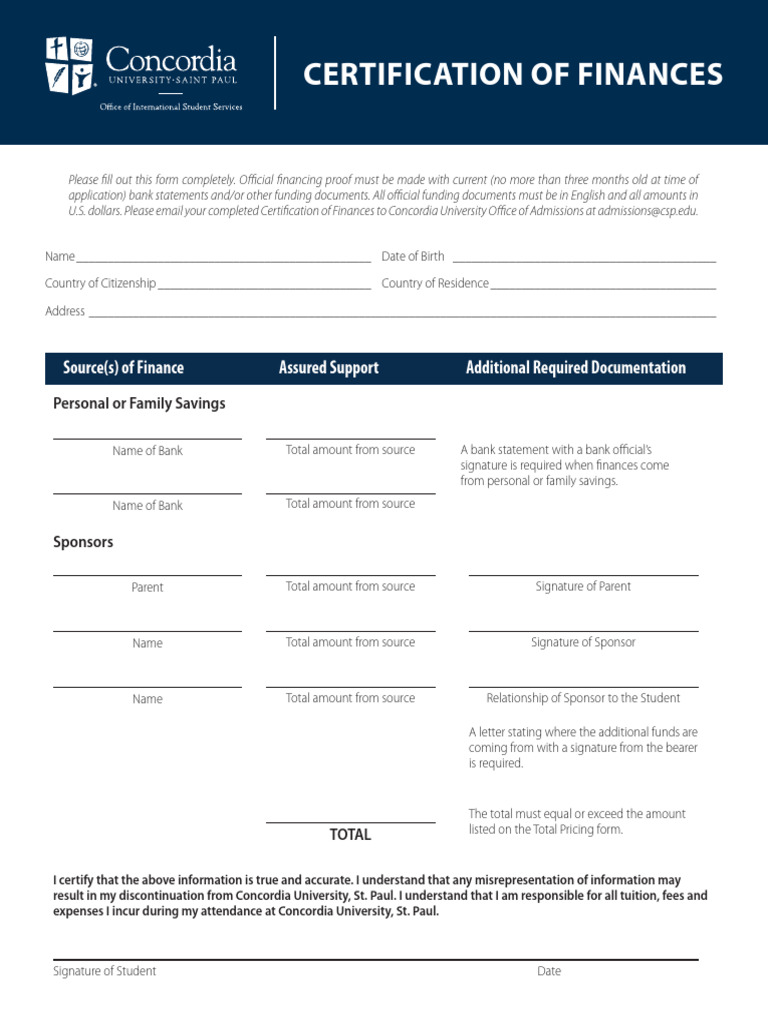 Certification-of-Finances | PDF