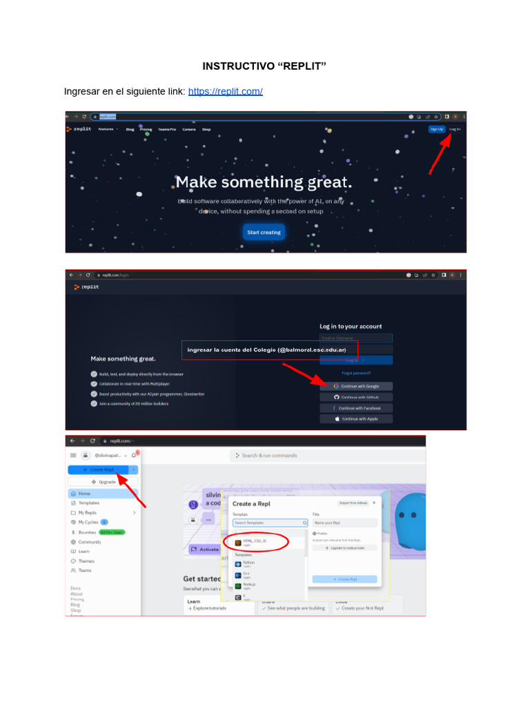 Instructivo Replit | PDF