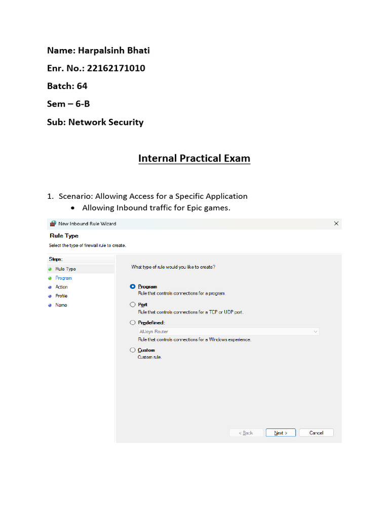NS 22162171010 Internal Practical Exam | PDF