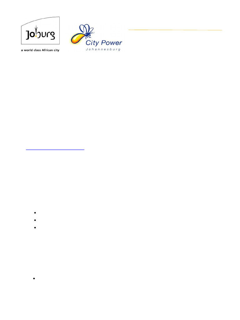 SSEG Application Process with City Power | PDF | Photovoltaics ...
